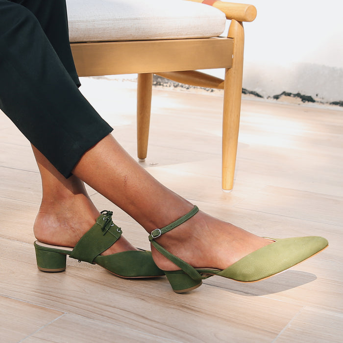 Marilyn in Black Suede | Alterre Interchangeable Shoe Straps