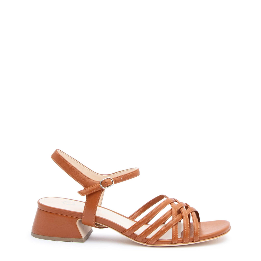 Cognac Bell Sandal + Jackie | Alterre Interchangeable Sandals